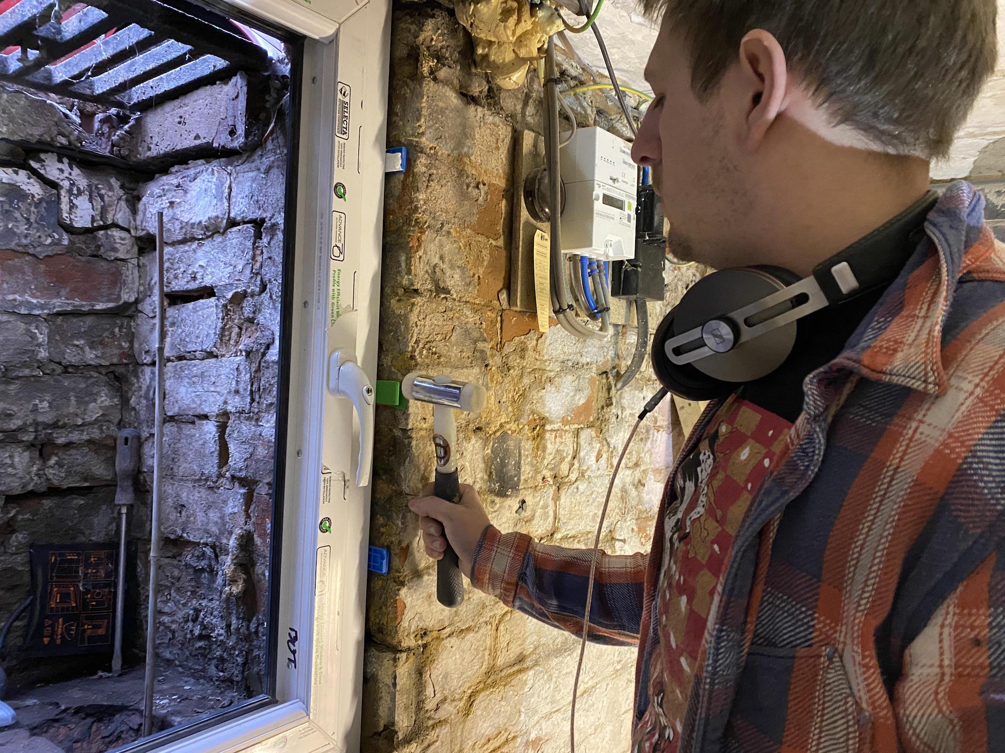 DIY Fitting A Window In Our Victorian Basement Cellar - Kezzabeth | DIY ...